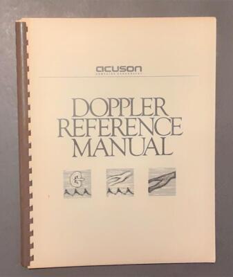 Doppler Reference Manual Acuson Computed Sonography Doppler Effect ...