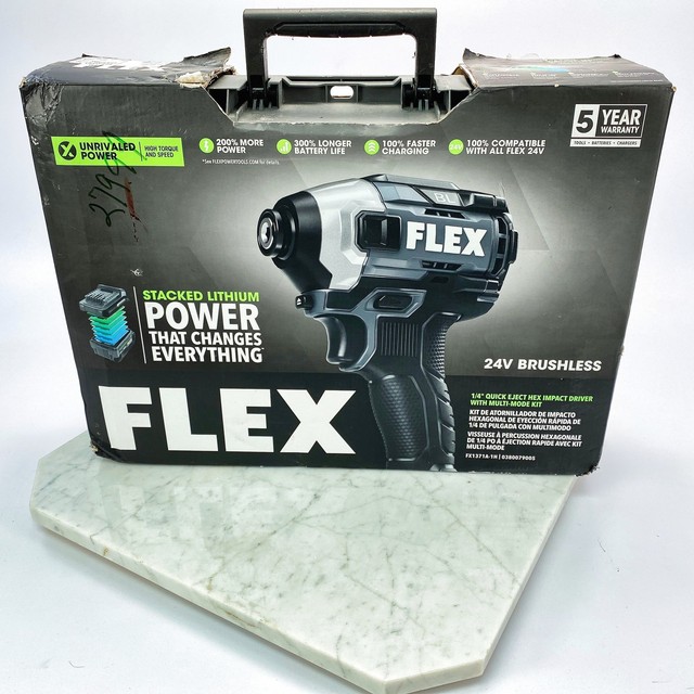 FLEX FX1371A-2B 24Volt 1/4in Variable Speed Brushless Cordless Impact ...