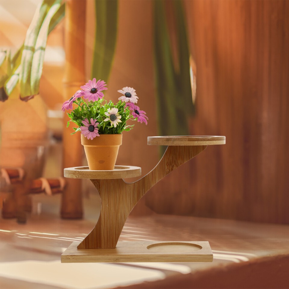 Tiered Plant Ladder Rustic Display Stand Tabletop Plant Shelf | eBay