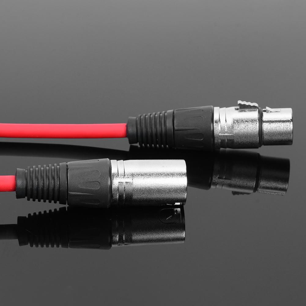 AU 1m XLR 3Pin Cable Male to Female Shielded Microphone Wire Cord (Red ...