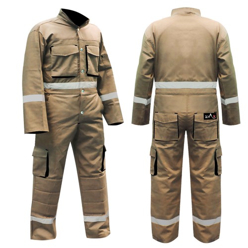 Mens Overalls Boiler Suit Coveralls Work Wear Mechanics Working ...