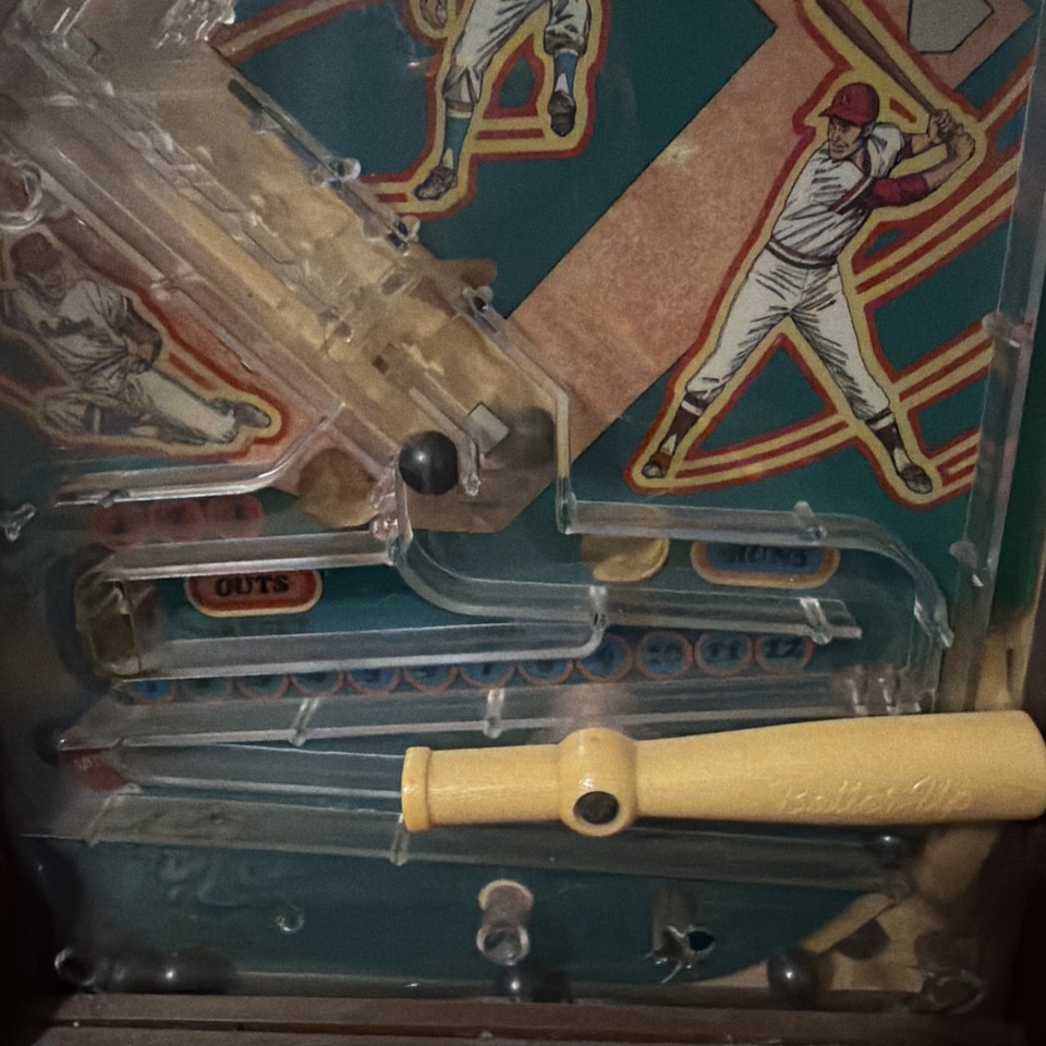 Vintage 1974 Mattel Big Bat Baseball Pinball Arcade Game *Original ...