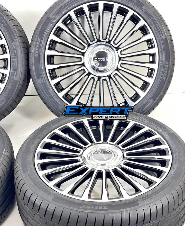 21" RANGE ROVER BLACK MACHINE WHEELS RIMS TIRES LAND ROVER SPORT HSE ...