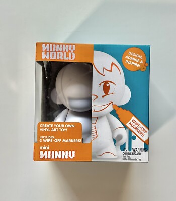 Munny World Create Own Vinyl Art Toy! KIDROBOT 4” comes w/ (3)Markers ...