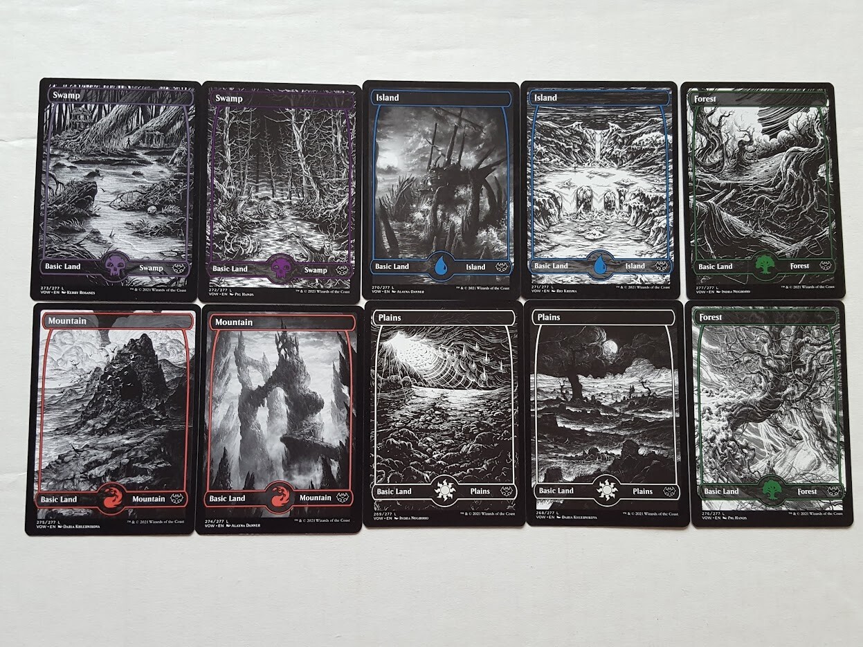 10x FULL ART LANDS - Full set - Crimson Vow - MTG - Magic the Gathering ...
