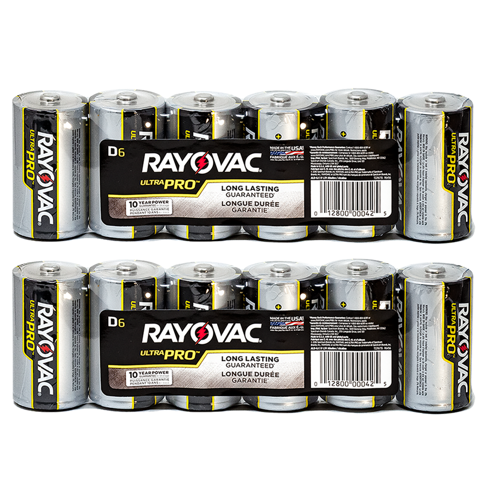 Rayovac D Cells Alkaline Ultra Pro Batteries, AL-D (12 Pack) | eBay