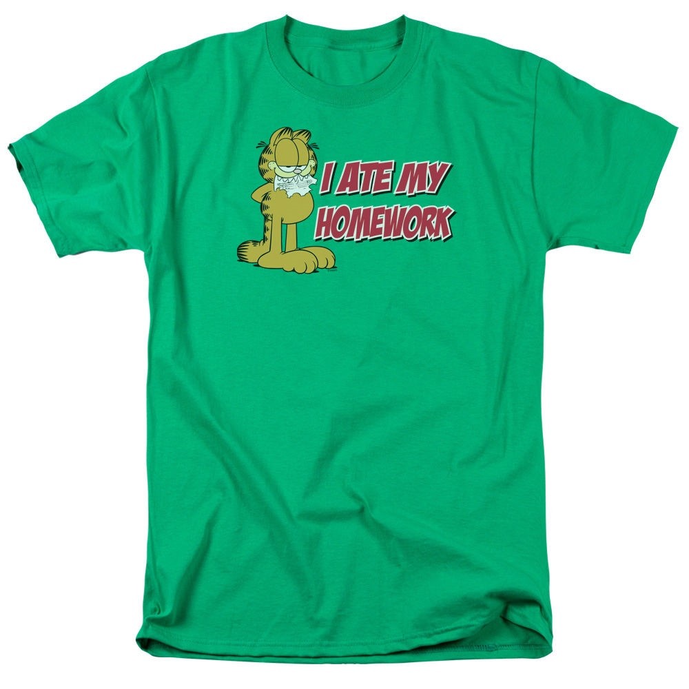 Garfield I Ate My Homework T-Shirt Sizes S-3X NEW | eBay