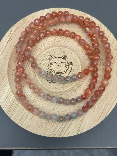 Natural Arusha Sunstone 5MM Triple Lapse Stretch Bracelet AAA | eBay