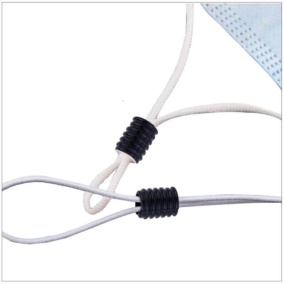 Cord Lock Toggle Adjustable Face Mask Drawstring Silicone Toggles Locks ...