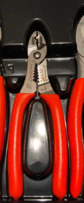 Snap-on Tools USA NEW ORANGE Soft Grip 7" Wire Stripper Cutter Crimper ...