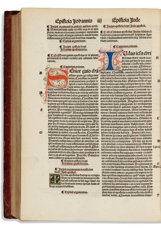 1506 Royal BIBLE Incunable VULGATE Sacon FIRST ED Manuscript ...