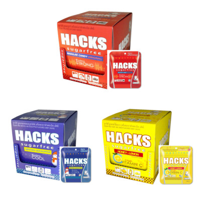 Pack 12 pcs Hack 20.5g Sugar Free Candy Herb Refreshing Mouth Throat 3 ...