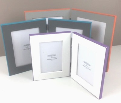 Double Folding Photo Picture Frame Portrait with a Pop of Colour - 3 ...