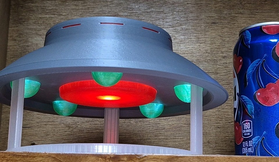 The Invaders UFO/Flying Saucer - Large - In Flight With Stand & lights ...