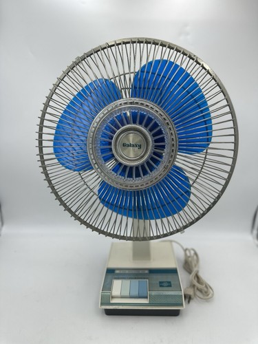 Vintage Galaxy 12" 3 Speed Oscillating Fan Type 12 Transparent Blue ...