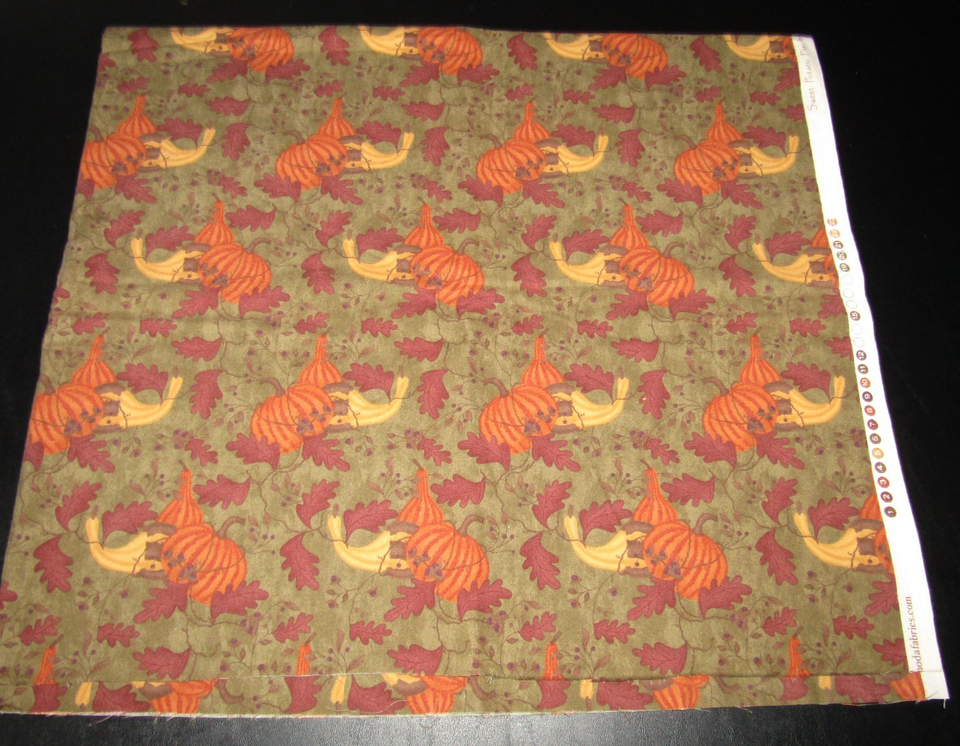 2 PIECES FLANNEL SWEET POTATO PIE SANDY GERVAIS MODA FABRIC PUMPKIN ...
