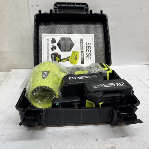 Seese Cordless Handheld Storm Fan/Leaf Blower (2) 21 Volt Batteries ...
