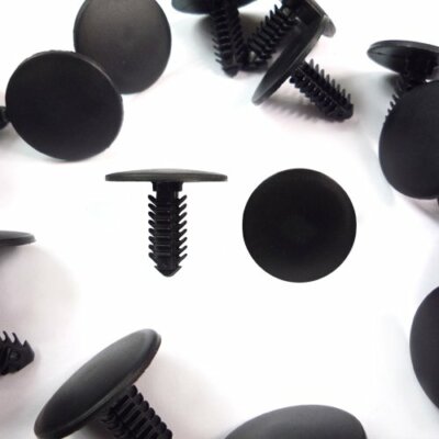 50 Fascia To Bumper Retainer Nylon Clip Push Pin Type For Ford 389443-S ...