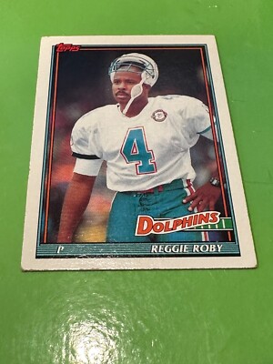 1991 Topps - # 122 Reggie Roby Miami Dolphins P. NFL | eBay