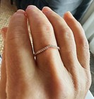 Rose Gold Plated Geometric V Chevron Ring Guard Minimalist Stack Ring ...