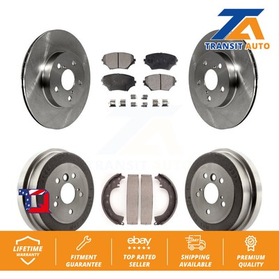 Front Rear Disc Brake Rotors Ceramic Pads And Drum Kit For Toyota RAV4 ...