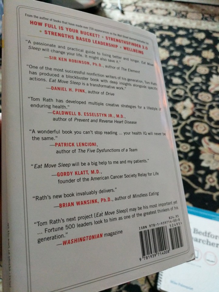 Eat Move Sleep : How Small Choices Lead to Big Changes by Tom Rath ...