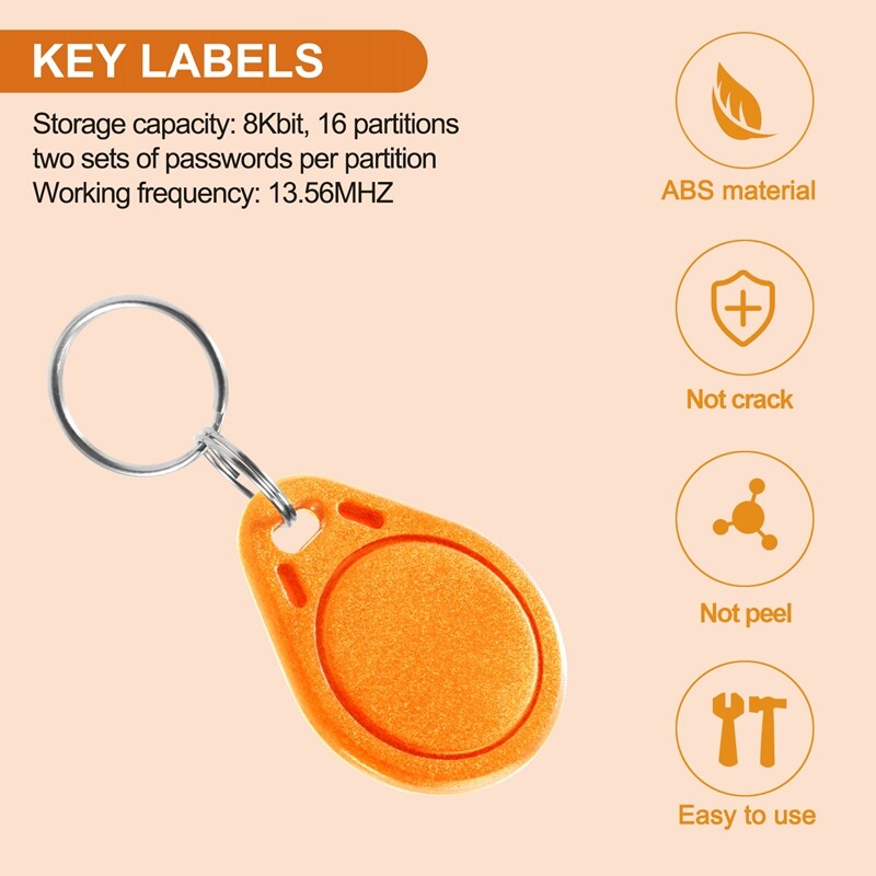 50Pcs UID 13.56MHz 0 Sector Writable IC Card Clone Changeable Keyfobs ...