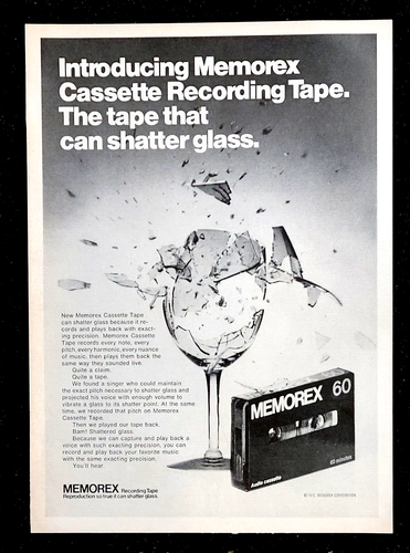 Memorex Cassette Tape Original 1970 Vintage Print Ad | eBay