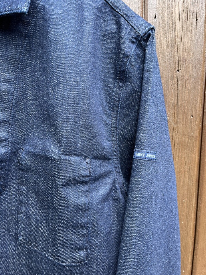 Breton Fisherman's Smock 'Teddy' by Saint James 98% Cotton Denim 2% ...