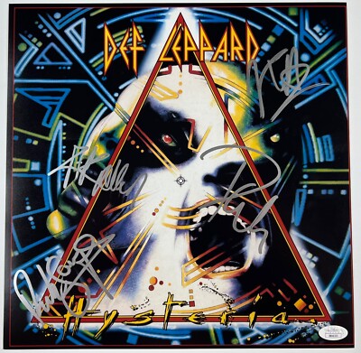 Def Leppard JSA Fully Signed Hysteria Autograph 12" x 12" Photo | eBay
