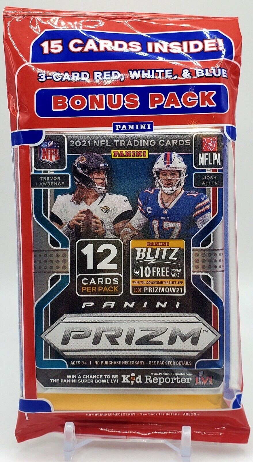 2021 Panini Prizm NFL Football Cello Packs - 3 Red/White/Blue Each Pack ...