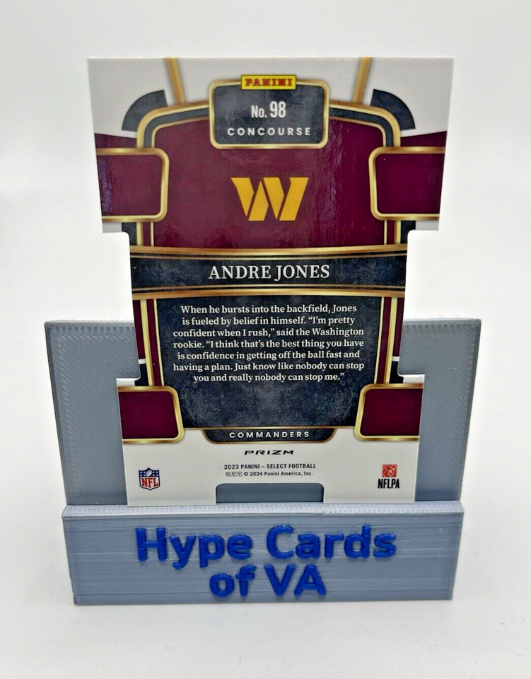 ANDRE JONES 2023 Panini Select Red & Blue Concourse Die Cut Rookie Card ...