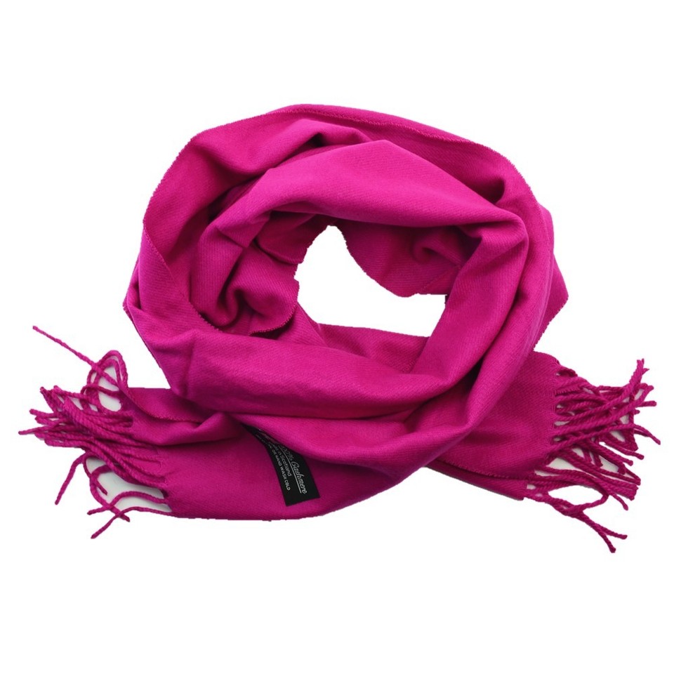 Men Women Unisex 100% Cashmere Warm Plain Scarf Pure Solid Color Wool ...