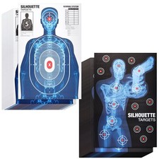 50 Silhouette Shooting Splatter Paper Targets Sturdy High Visibility ...