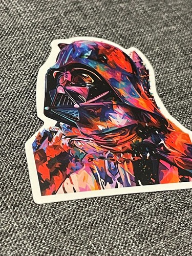 CARTOON STICKER stickers star wars disney darth vader yoda obi rainbow ...
