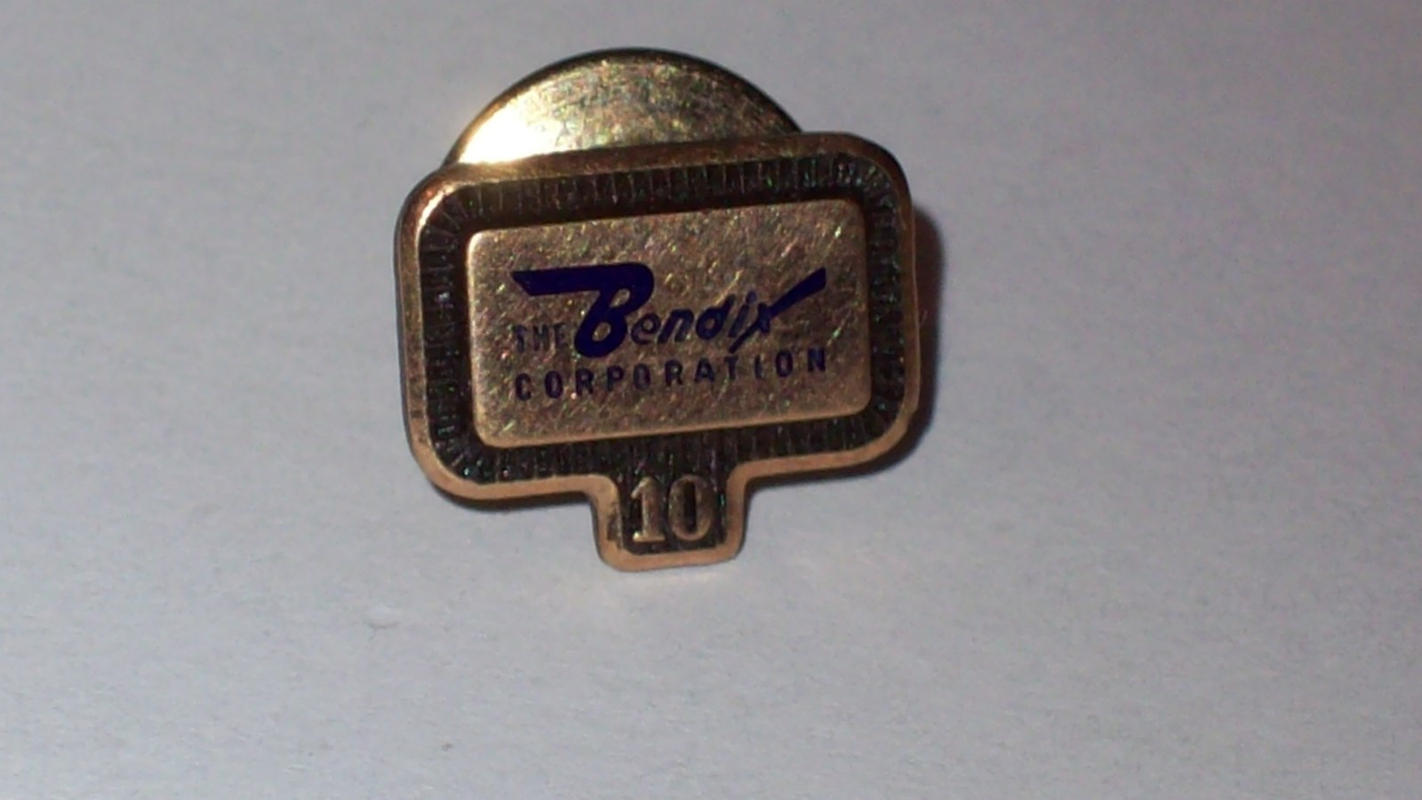 VINTAGE - Bendix Ten (10) Year Employee Service Pin Tie Tack 1/10 10KT ...