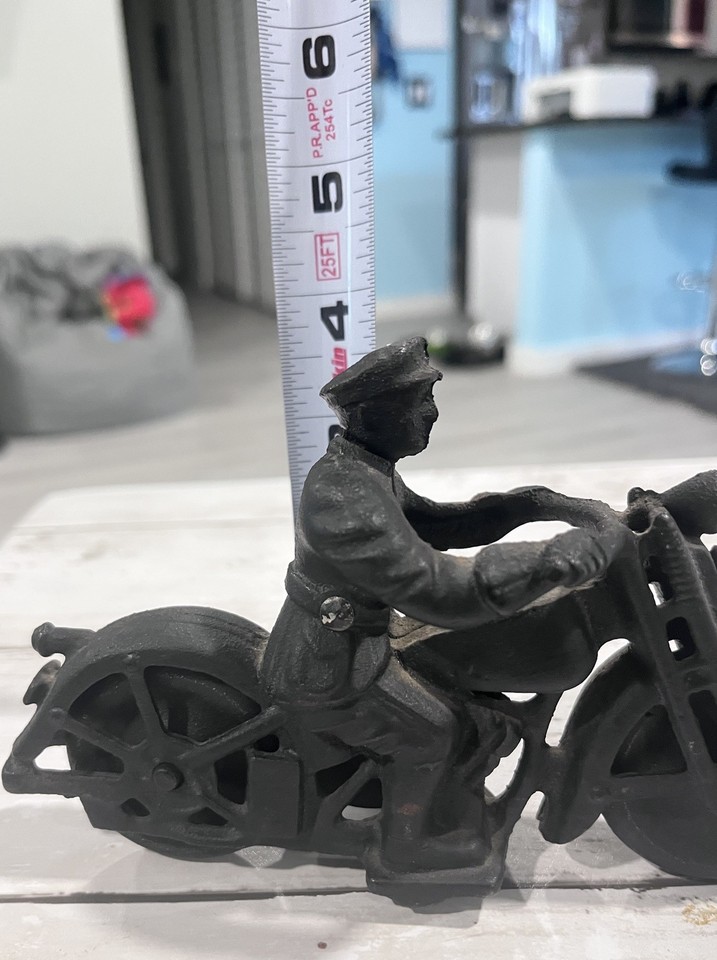 1930s Vintage Cast iron patrol cop On Motorcycle | eBay