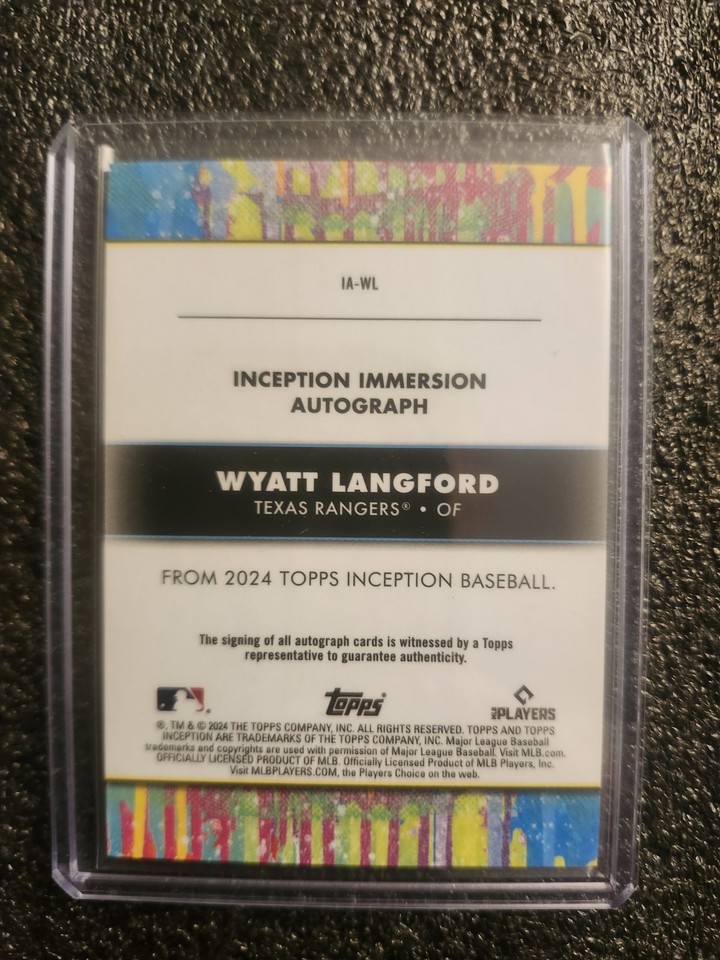 2024 Topps Inception Wyatt Langford RC Immersion Auto /100 | eBay