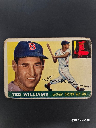 1955 Topps HOF TED WILLIAMS Baseball Card #2 BOSTON RED SOX Ungraded ...
