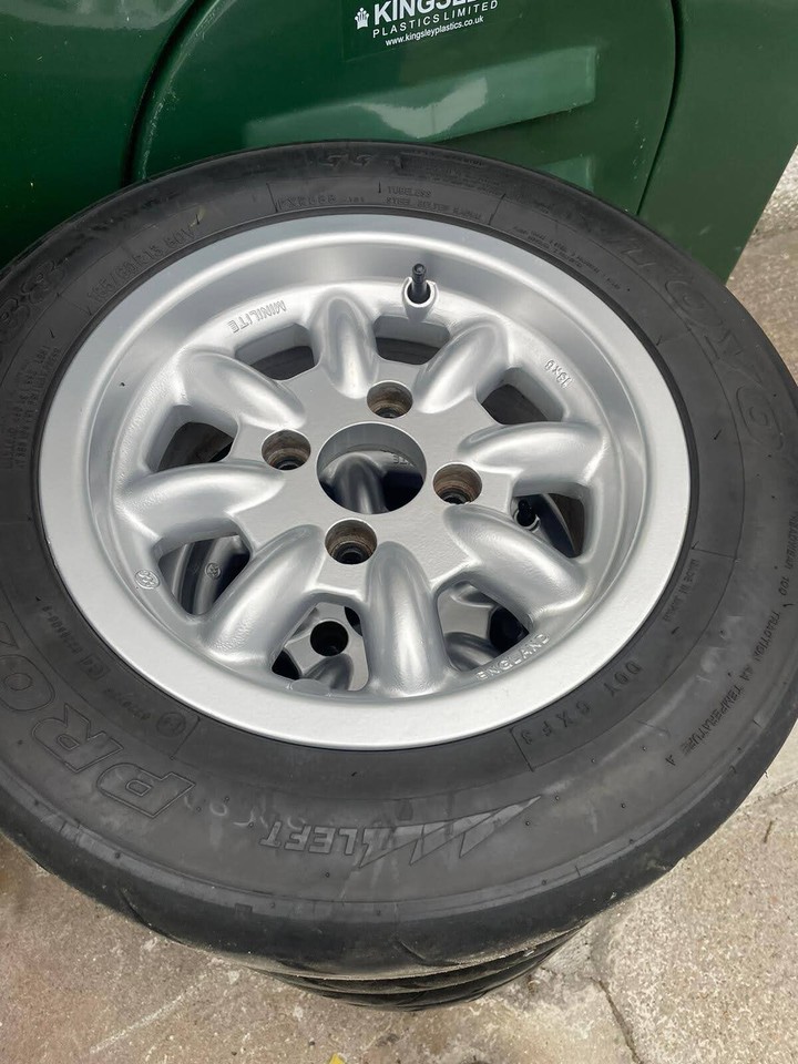 Minilite style wheels with tyres suit early Ford | eBay UK