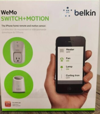 Belkin WeMo Switch +Motion iPhone Home Remote And Motion Sensor Wi-Fi ...
