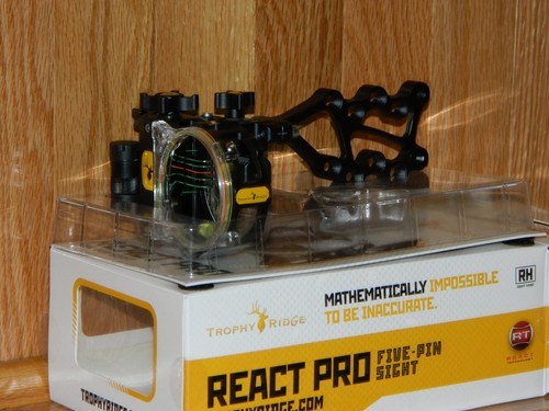 Brand New Trophy Ridge React PRO 5 Pin Bow Sight- Black -Right Handed ...
