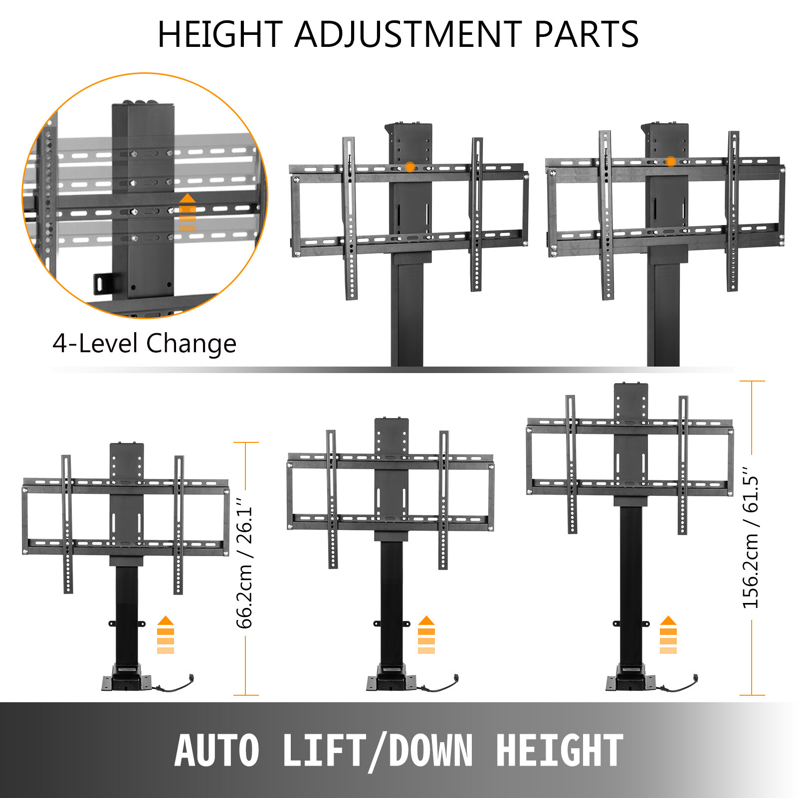 Motorized TV Lift Mount Bracket For 32-70" TVs Auto Lifting 110v Plug ...