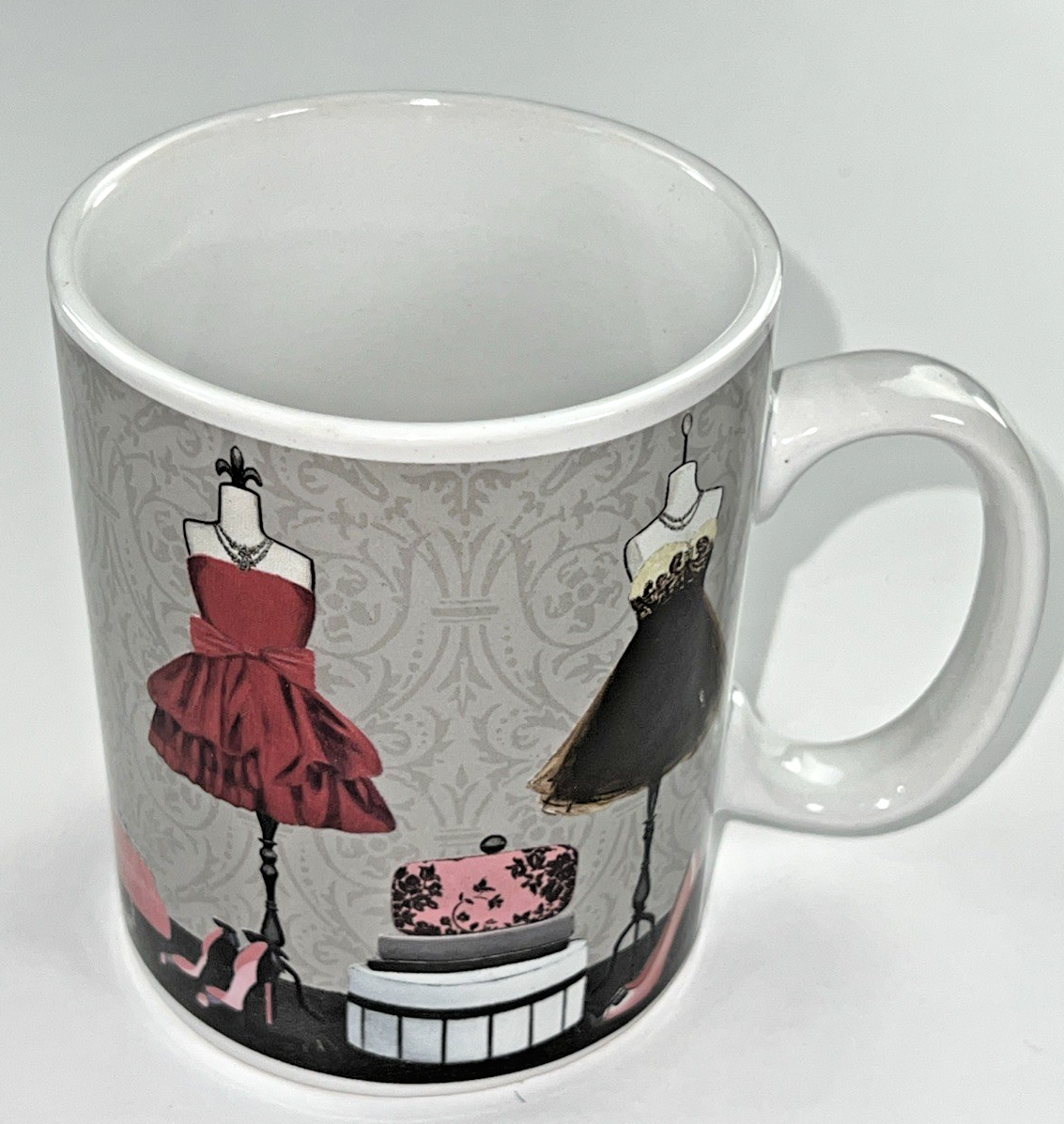 NEW Large 14 Oz Ceramic Mug-5 Party Dresses on Dress Form Displays ...