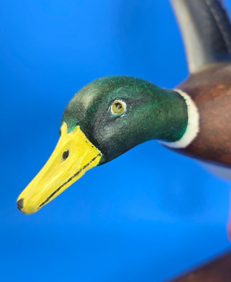 Vintage George Kester Wood Carved Hand Painted Mallard Duck Figurine | eBay