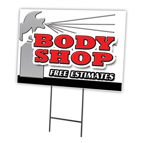 Body Free ESTIMATES 12"x16" Yard Sign & Stake | Advertise Your Business ...