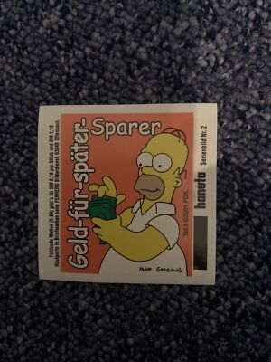 Ferrero - hanuta - Die Simpsons - 2001 - Sticker - Sammelbild Nr.2 ...