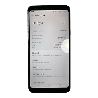 LG Stylo 5 - 32GB - Silvery White (METRO PCS) (Single SIM) Phone only ...