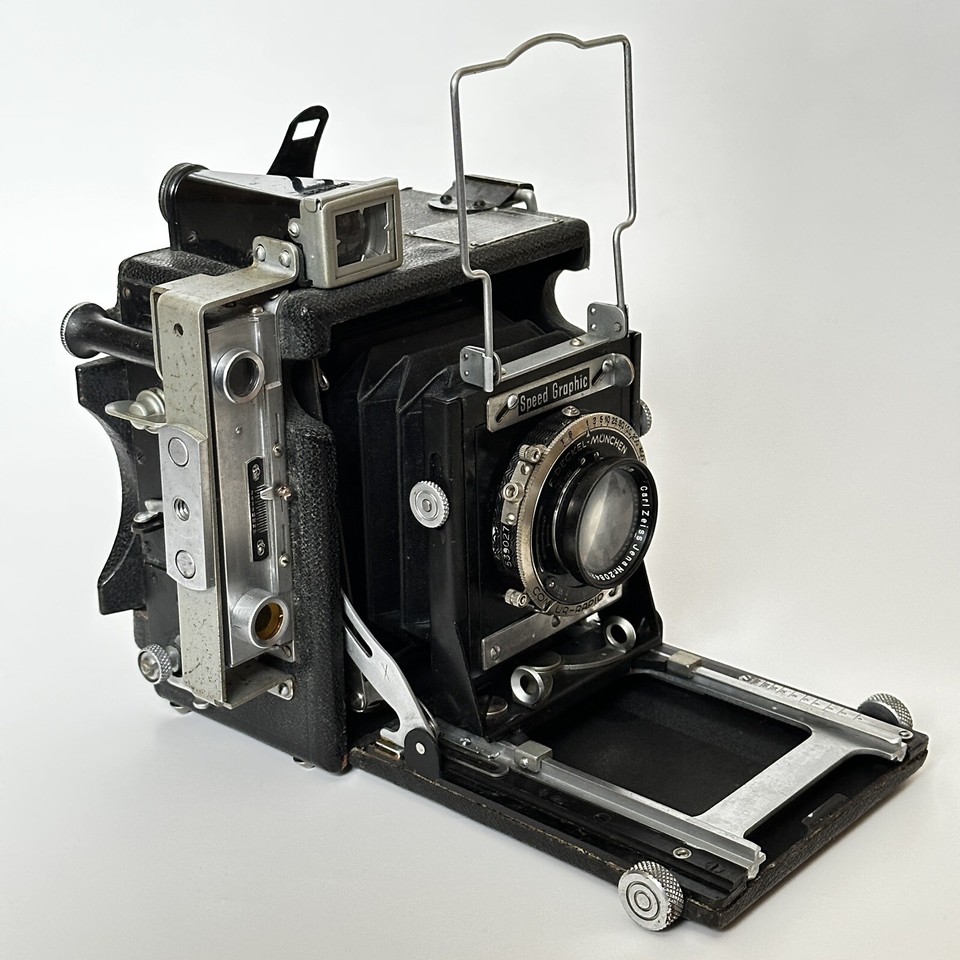 Graflex Speed Graphic 2-1/4 x 3-1/4" Press Camera Zeiss Tessar 10.5 cm ...