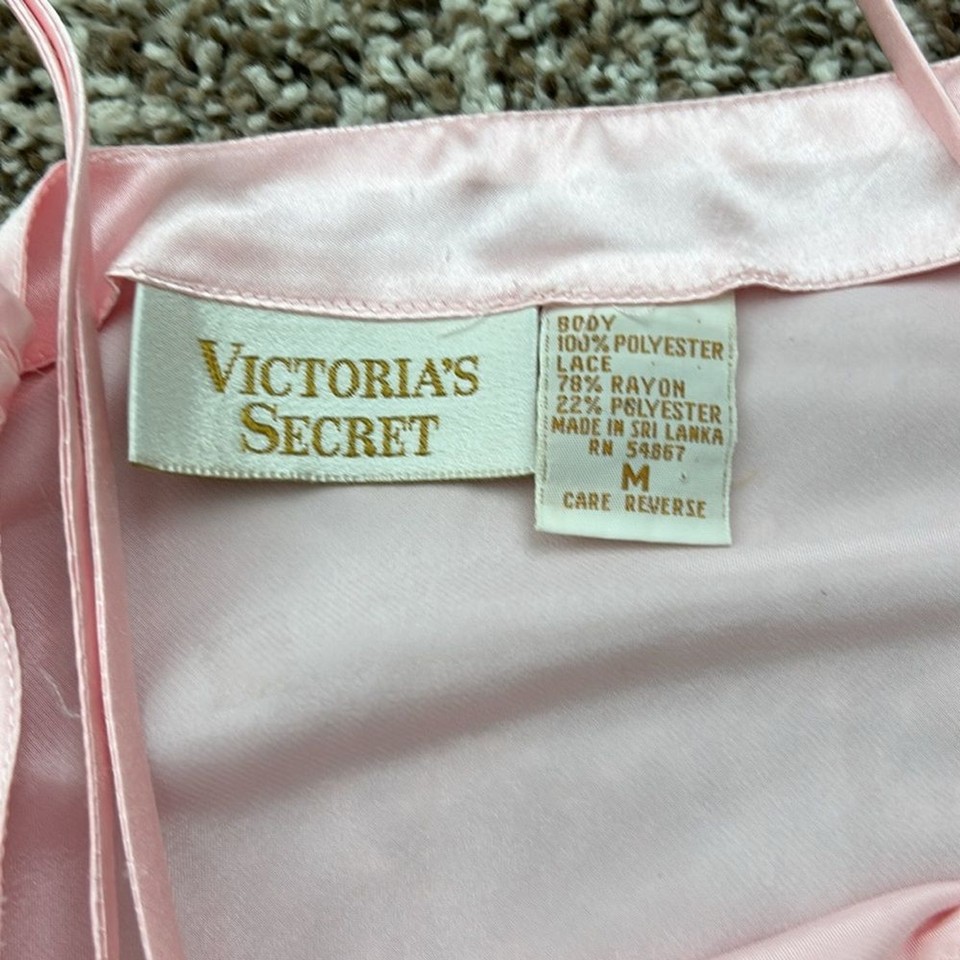 Vintage 80s Victorias Secret Gold Label Pink Lace Nightie Sexy Bodysuit ...